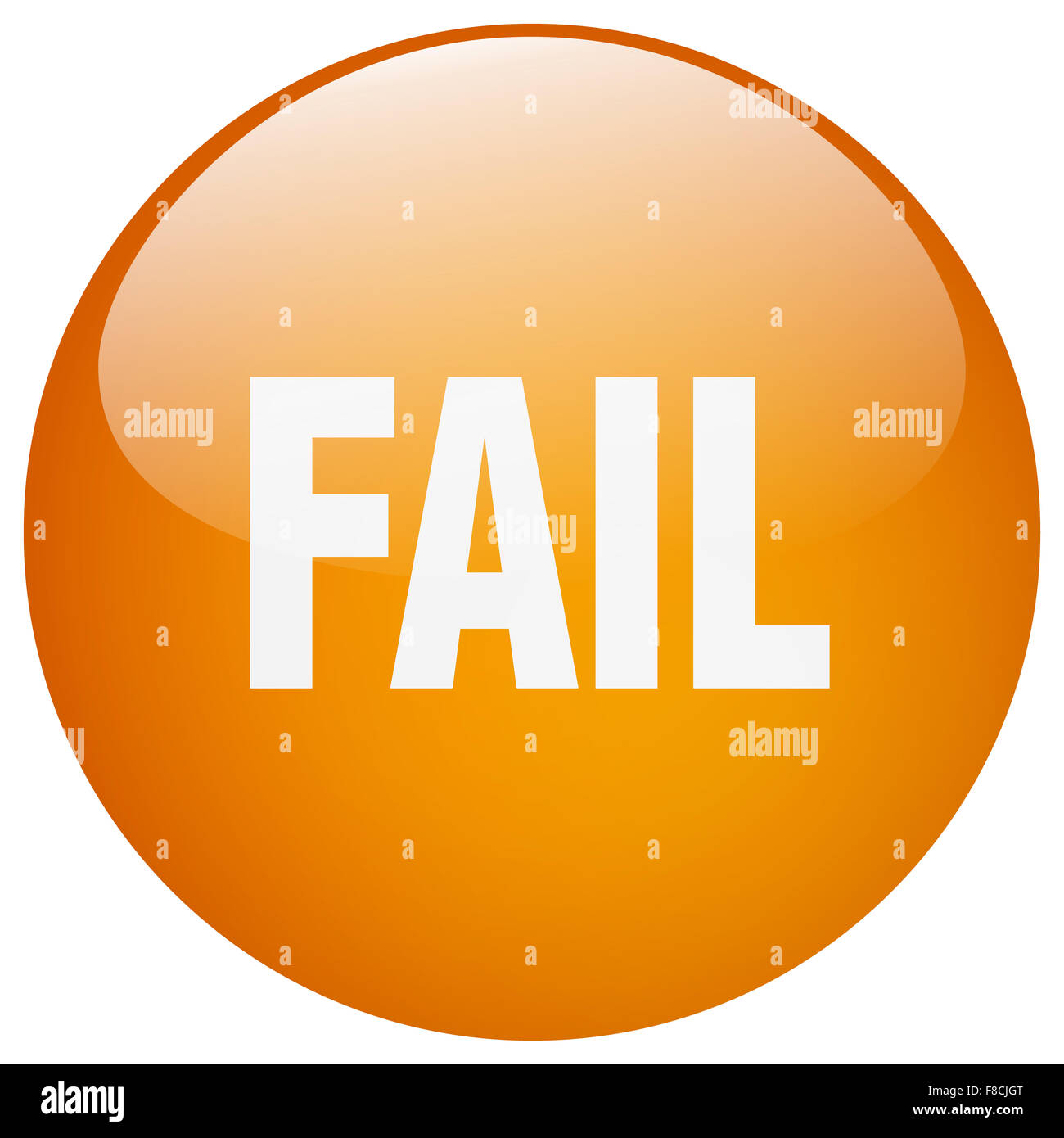 fail orange round gel isolated push button Stock Photo - Alamy