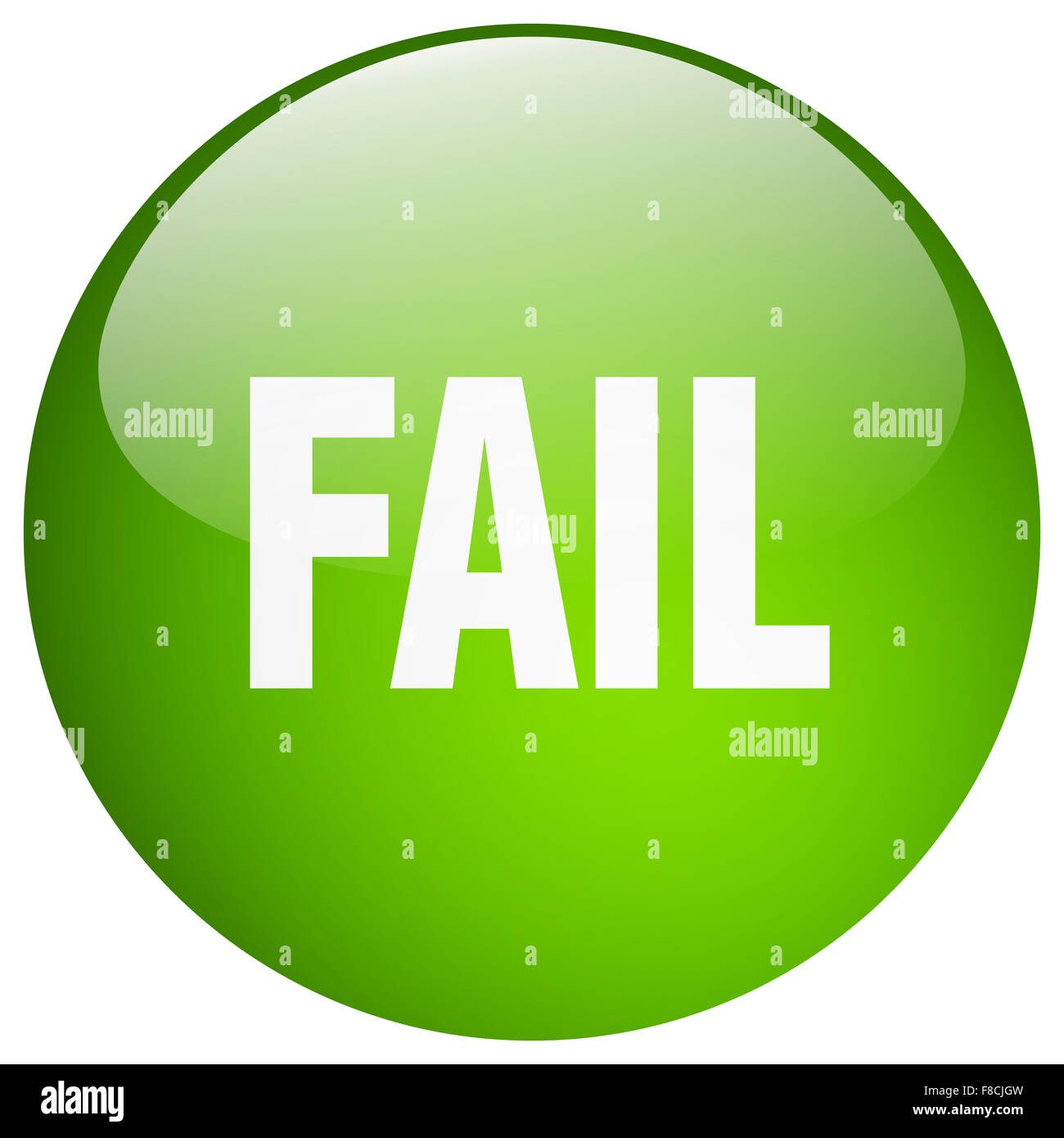 fail green round gel isolated push button Stock Photo - Alamy