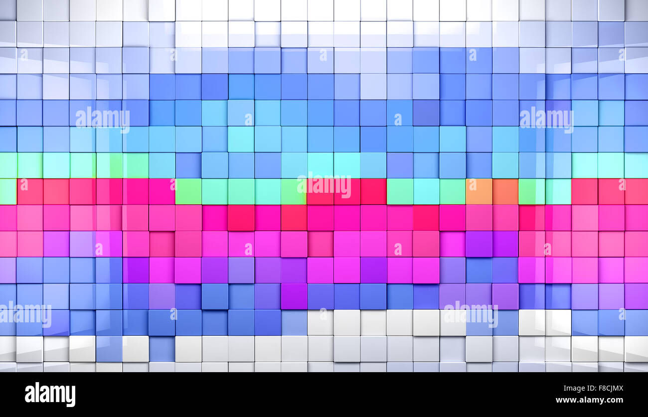 Abstract image of cubes background in multicolored toned Stock Photo ...