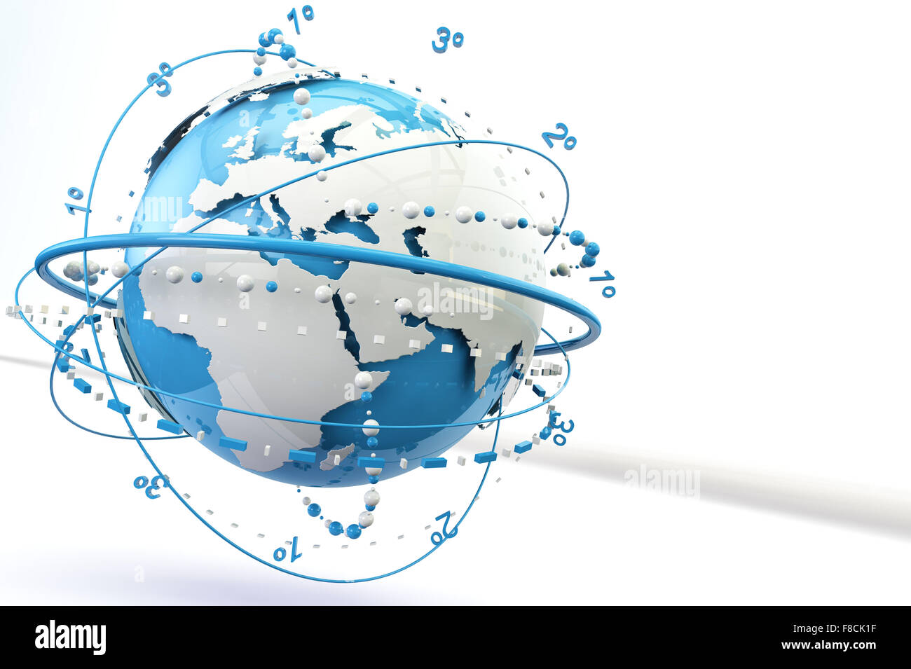 Globe world map.Internet and business networking concept Stock Photo ...