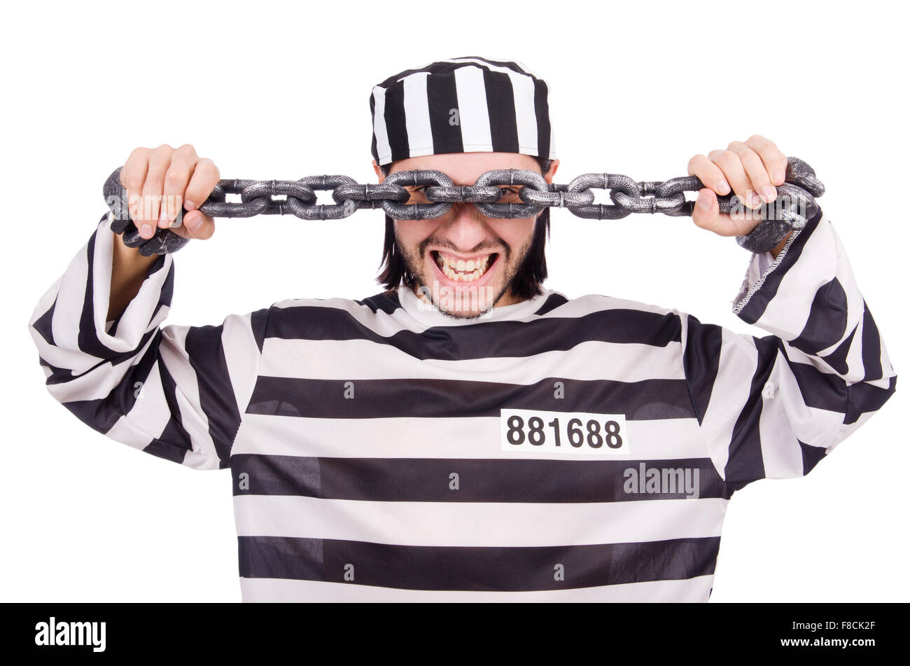 Prison inmate isolated on the white background Stock Photo - Alamy