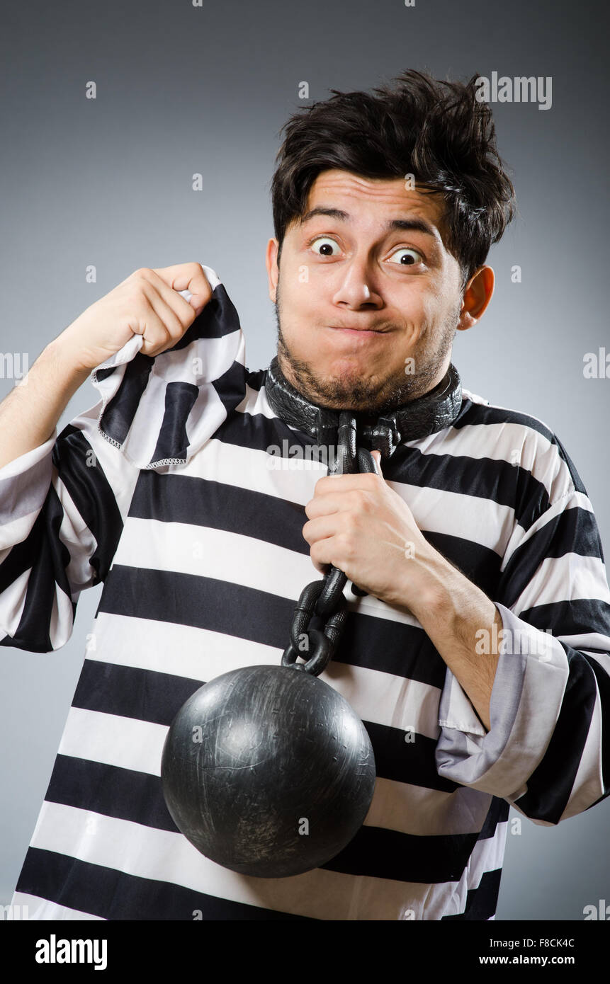 Prison inmate in funny concept Stock Photo - Alamy