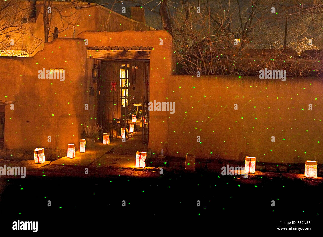 Faralitos and luminarias are traditional Christmas lights that decorate ...