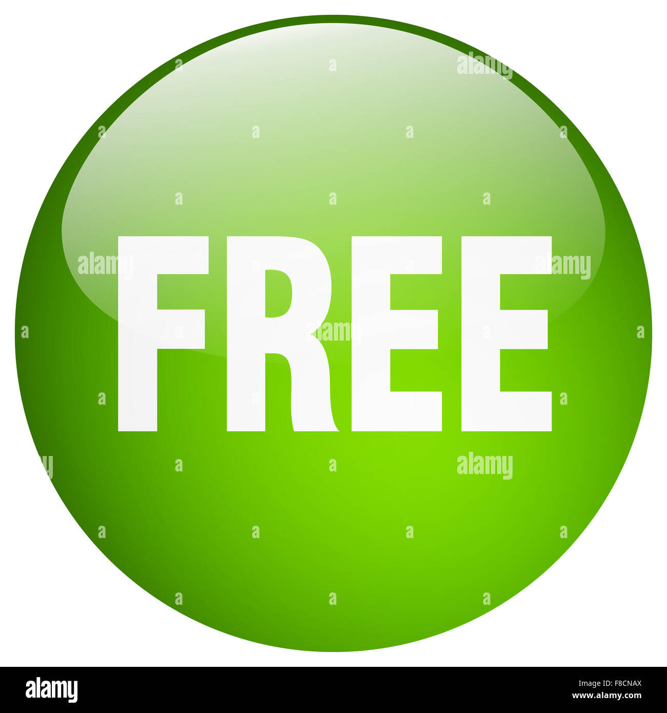 free green round gel isolated push button Stock Photo - Alamy