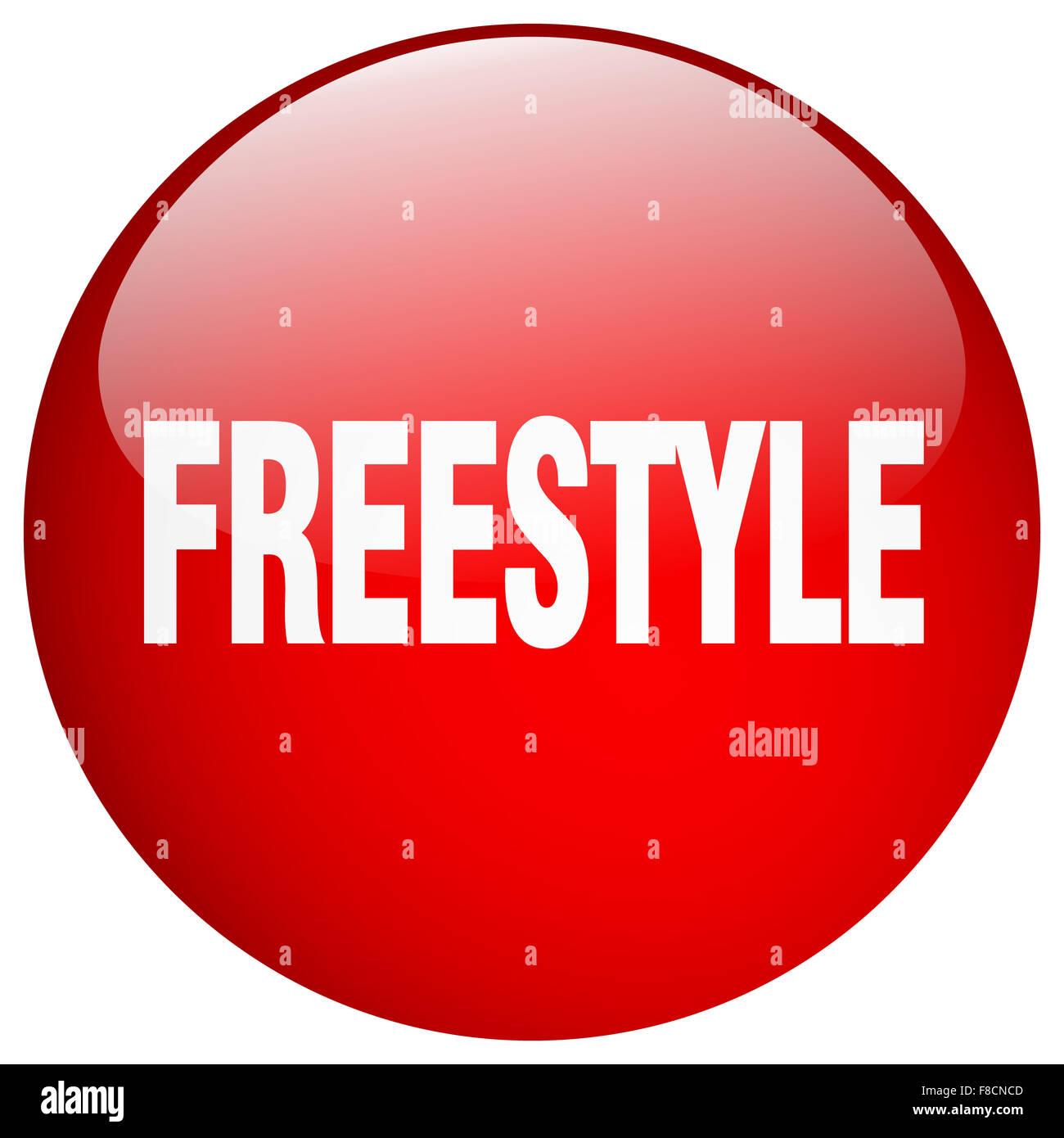 freestyle red round gel isolated push button Stock Photo - Alamy