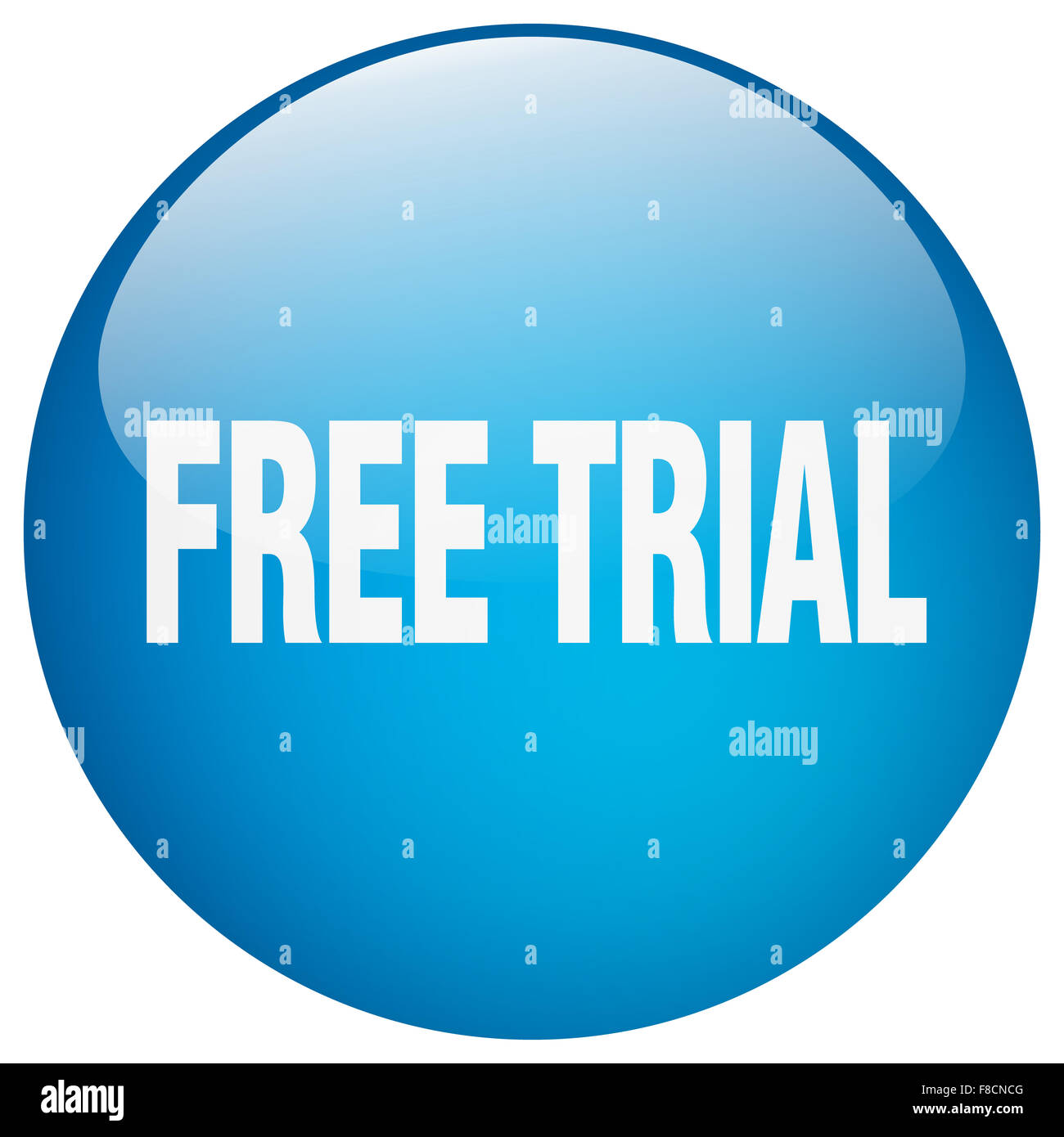 free trial blue round gel isolated push button Stock Photo - Alamy