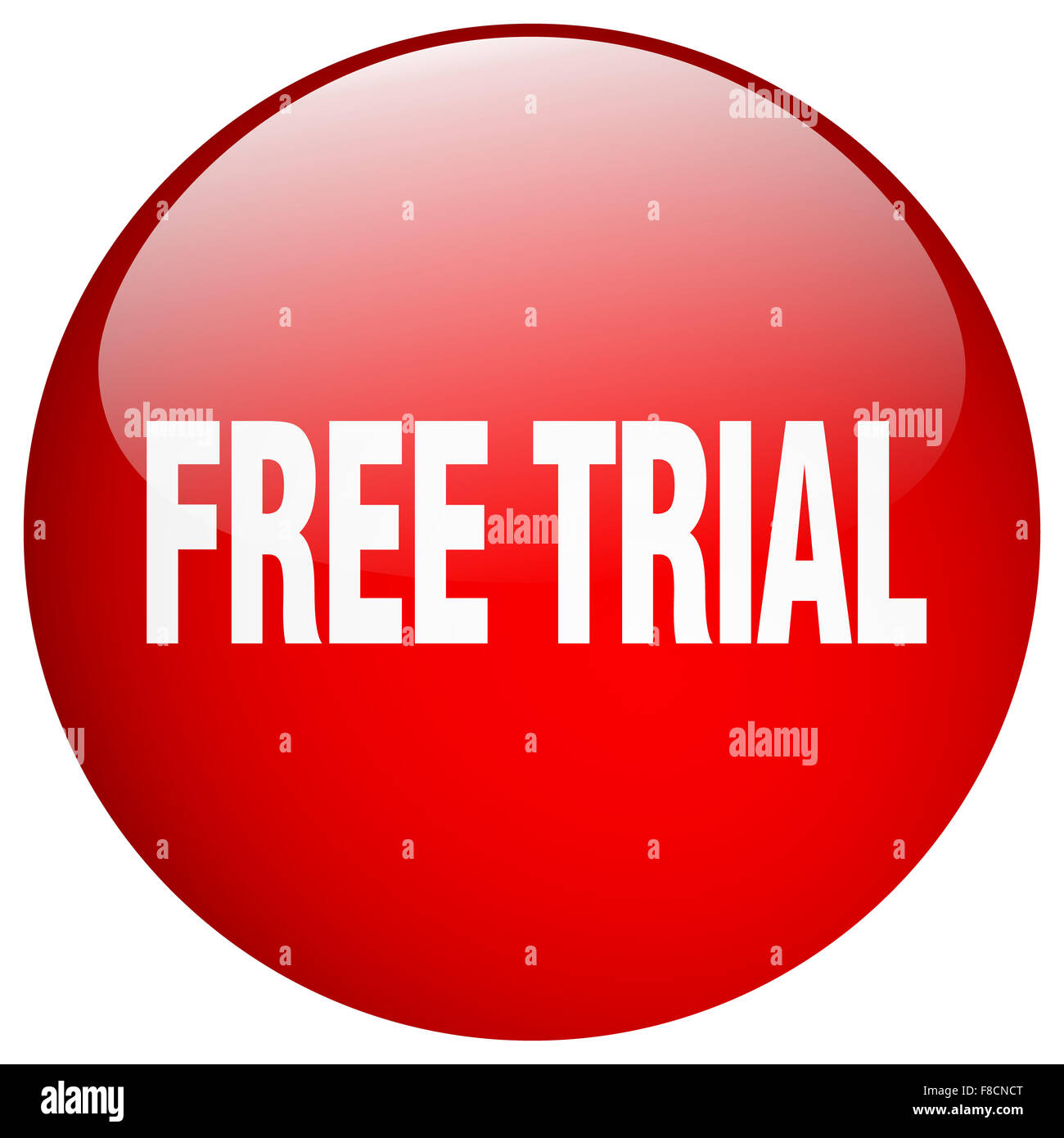 free trial red round gel isolated push button Stock Photo - Alamy
