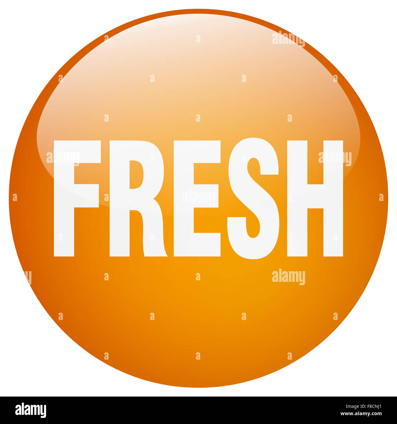 fresh orange round gel isolated push button Stock Photo - Alamy