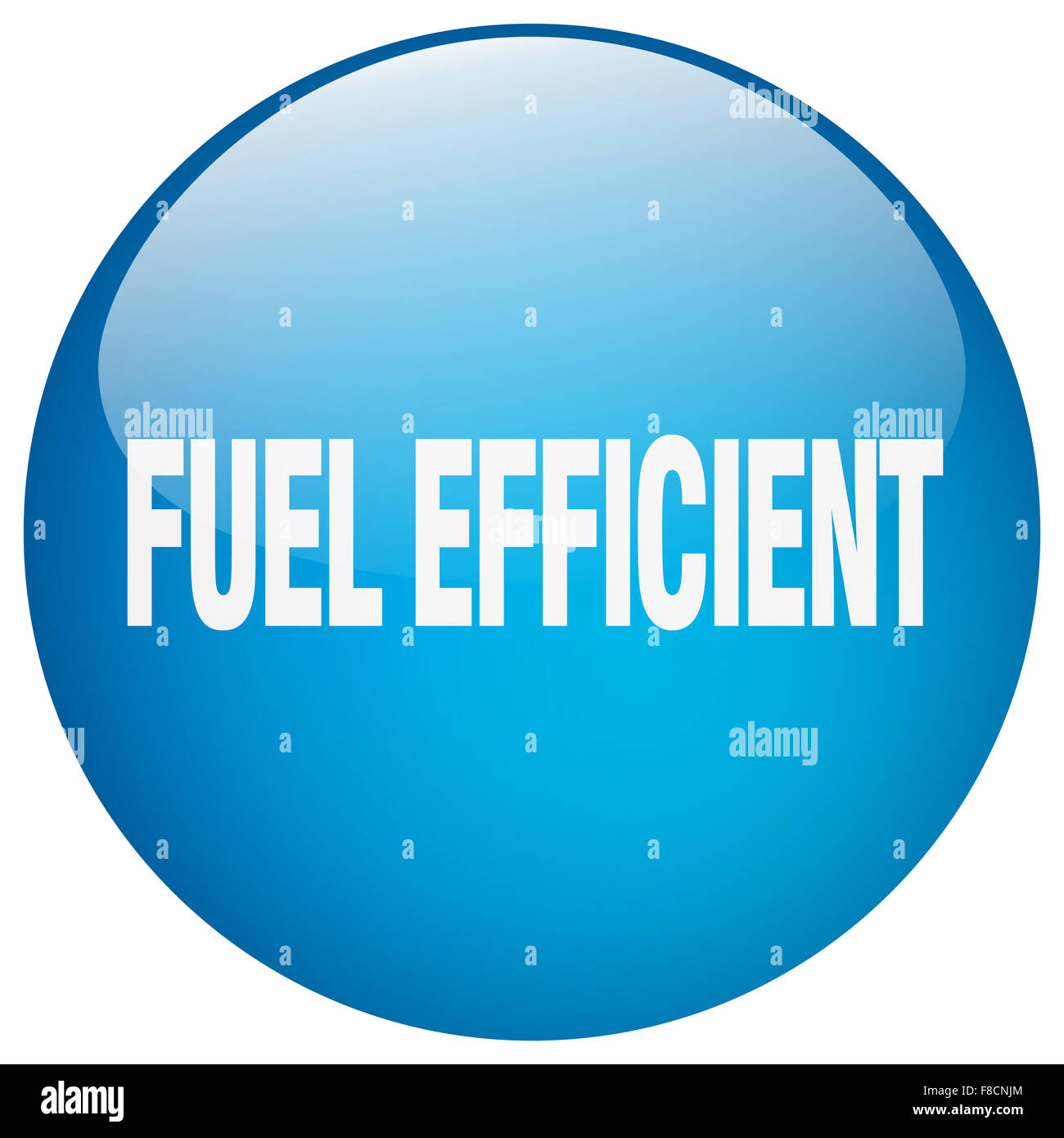 fuel efficient blue round gel isolated push button Stock Photo - Alamy