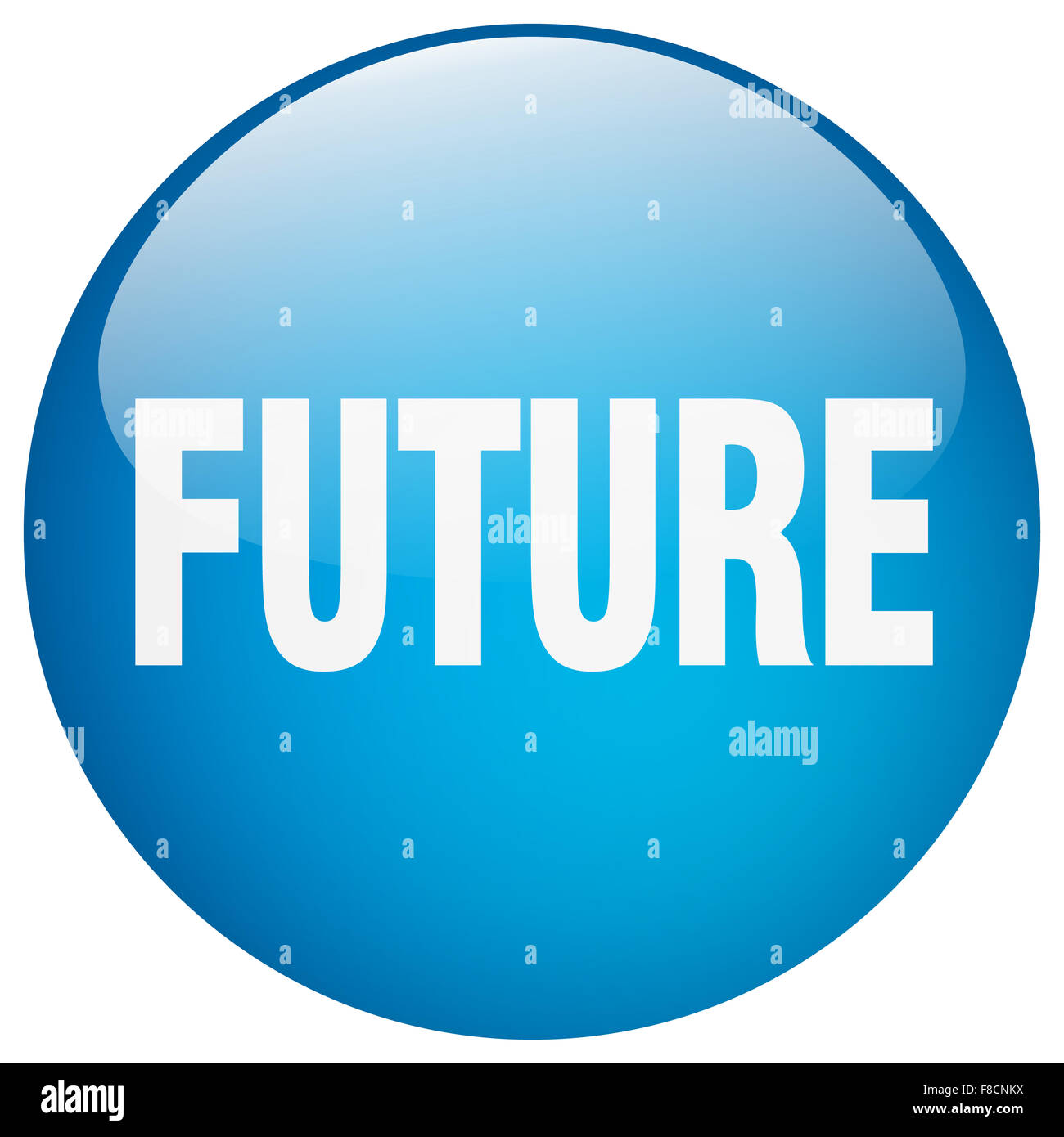 future blue round gel isolated push button Stock Photo - Alamy