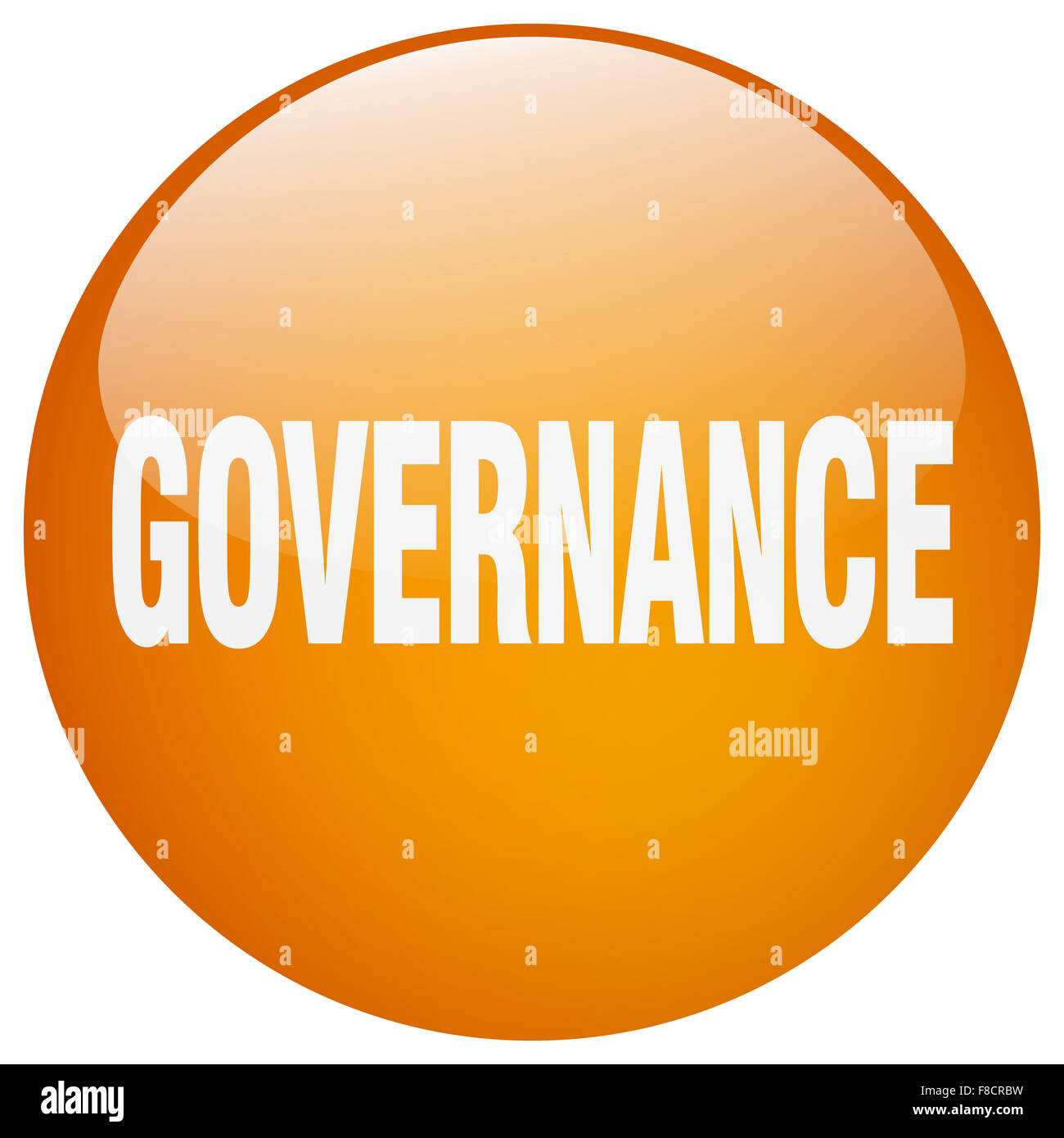 governance orange round gel isolated push button Stock Photo - Alamy
