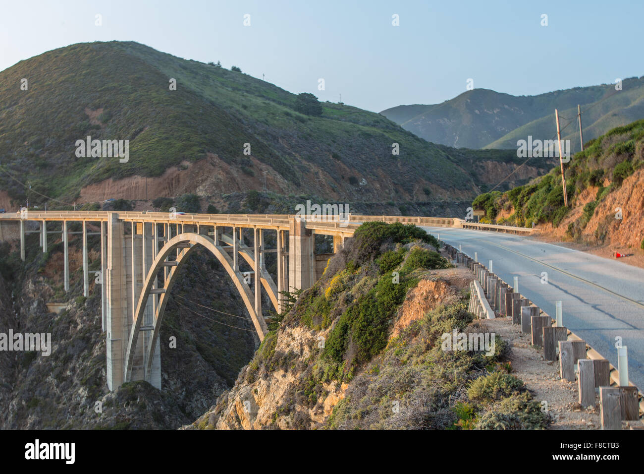 Bixby Creek Bridge, Big Sur, California from south end looking ...