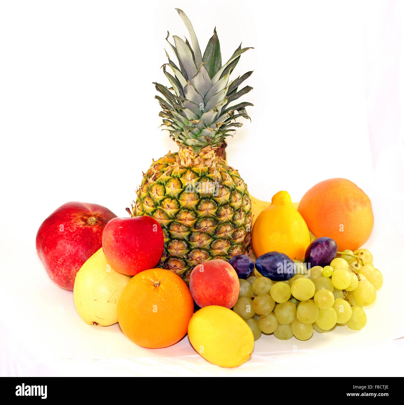 Delicious fruit photographed closeup on a white background Stock Photo ...
