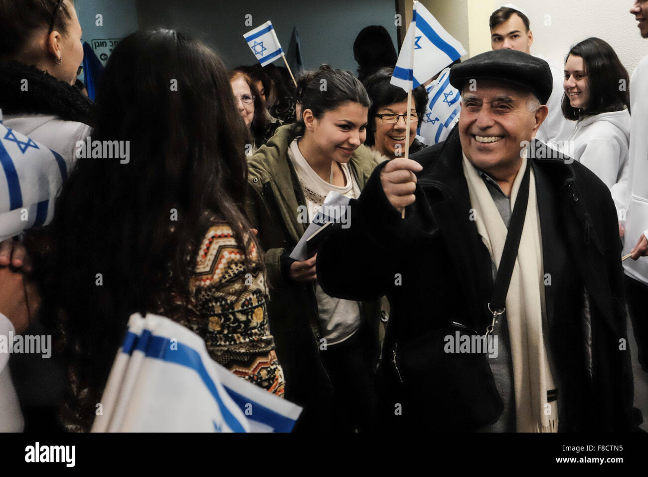 Ben-Gurion International Airport, Israel. 8th December, 2015. Dozens of ...