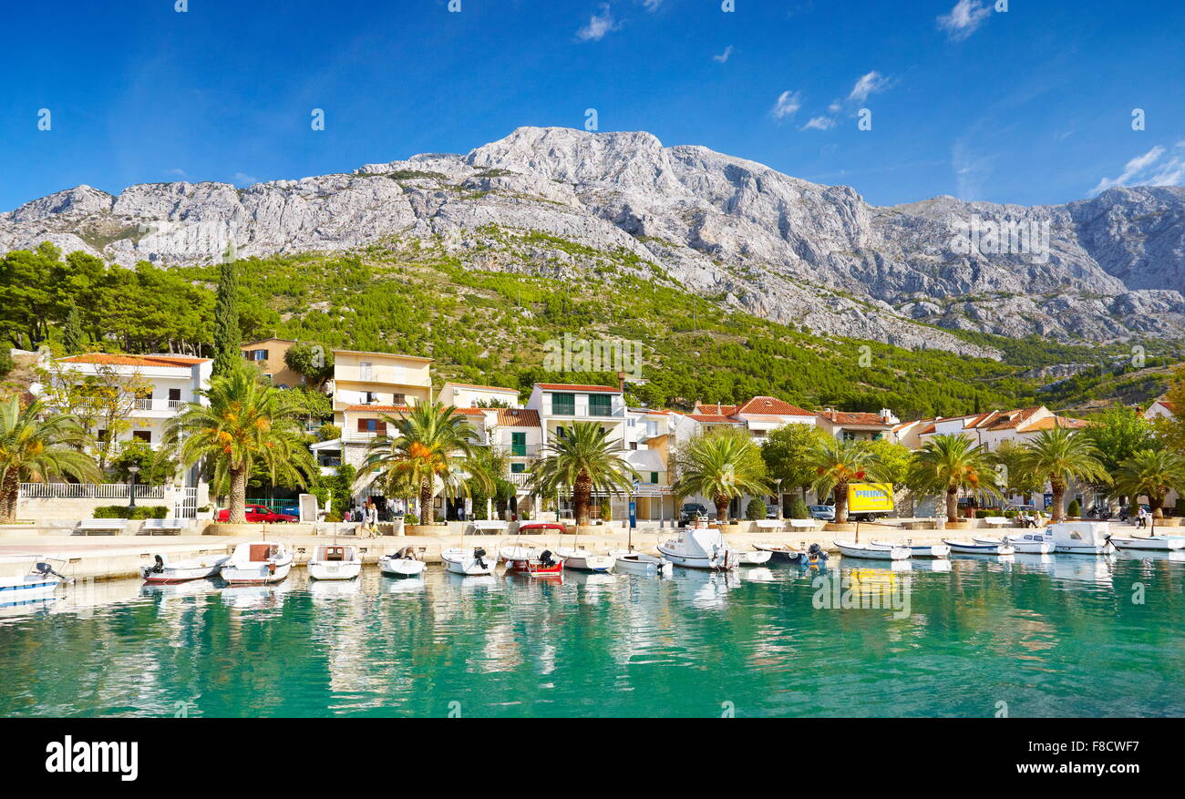 Baska Voda Harbour, Makarska Riviera - Croatia Stock Photo - Alamy