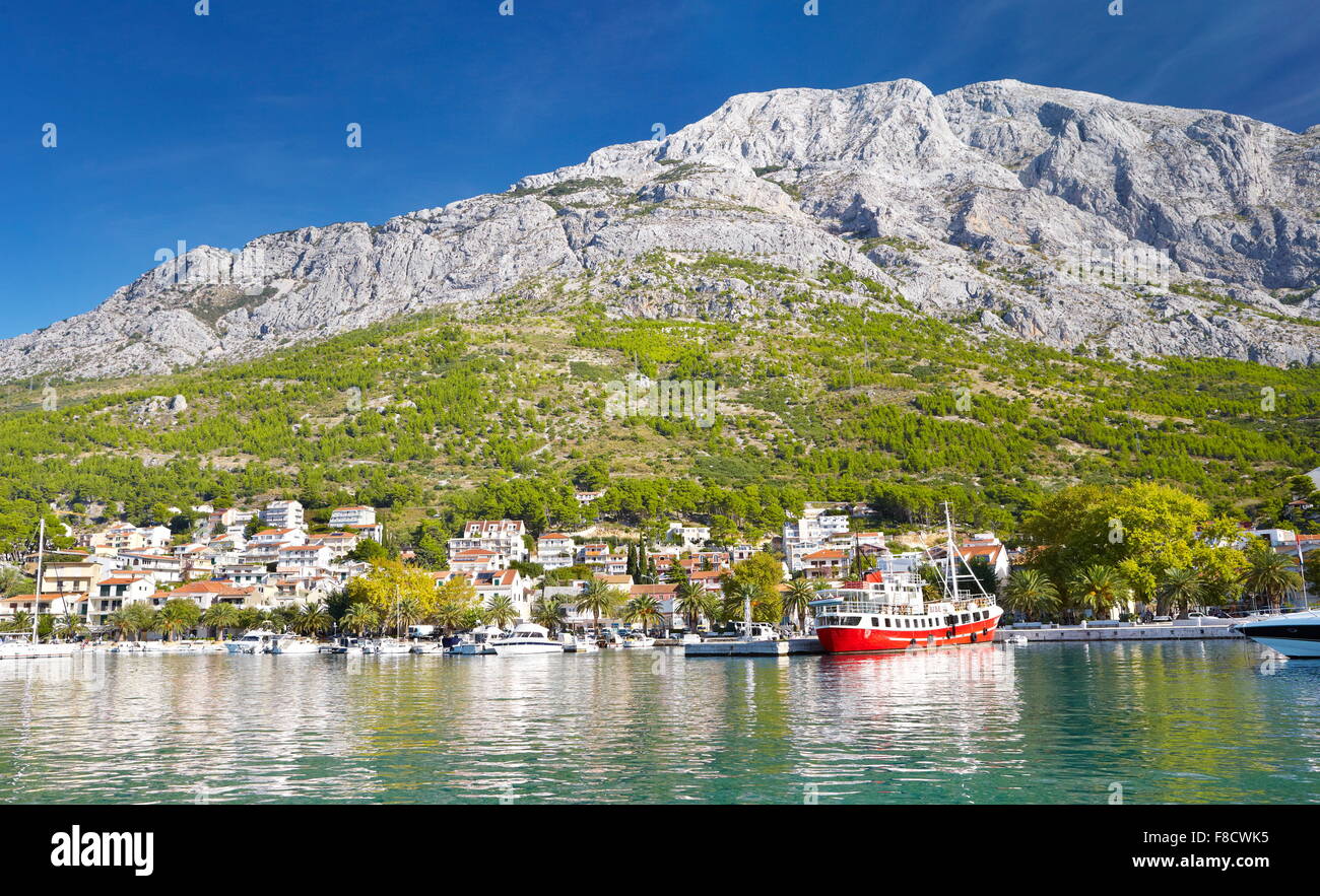 Baska Voda Village - Makarska Riviera, Croatia Stock Photo - Alamy
