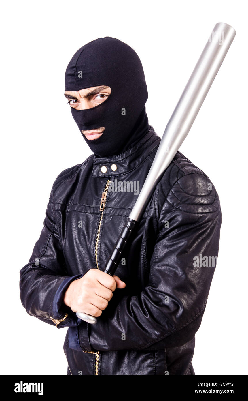 Male thug isolated on the white Stock Photo - Alamy