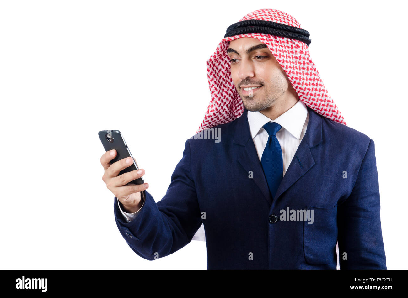 Arab businessman isolated on white Stock Photo - Alamy