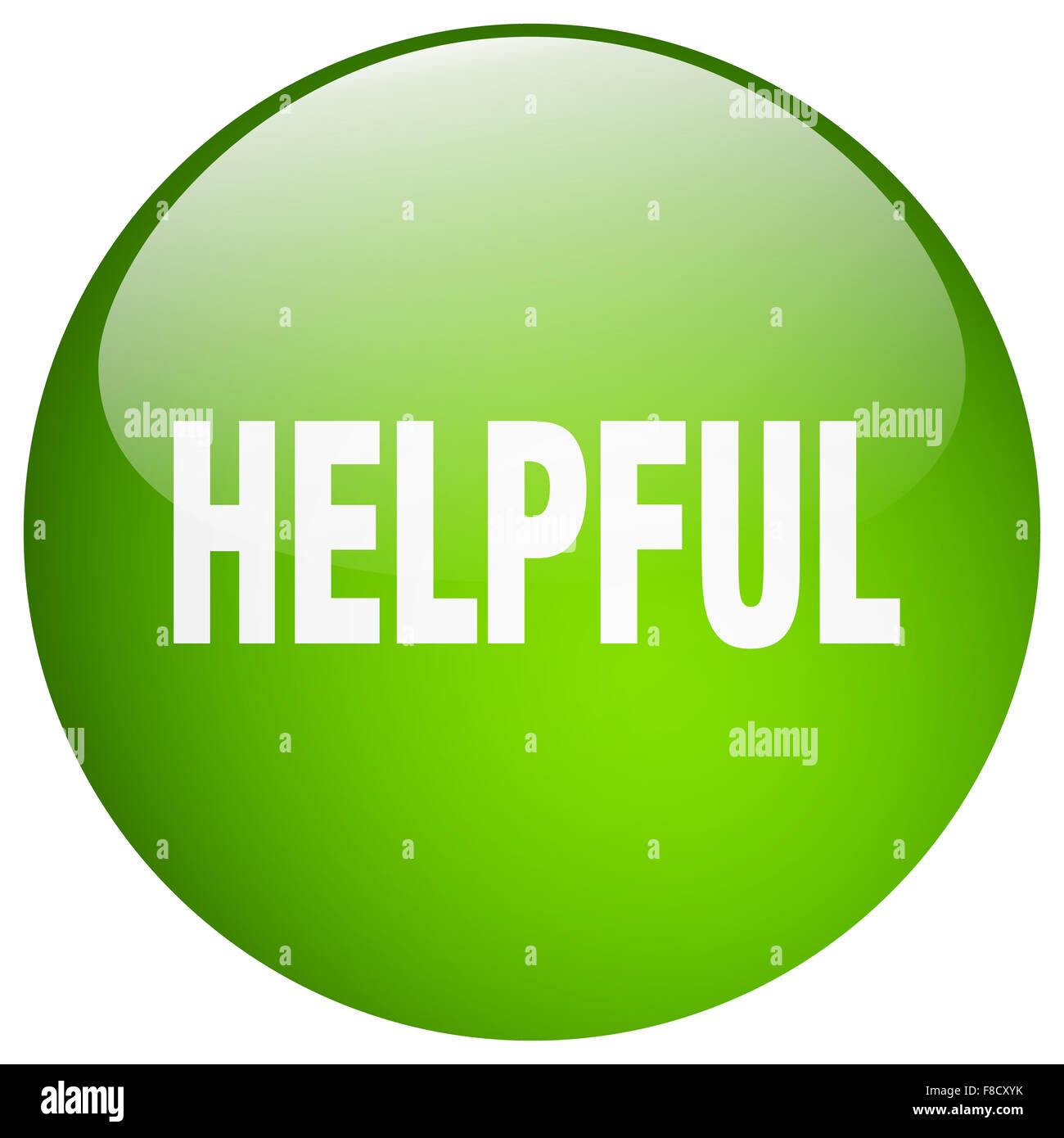 helpful green round gel isolated push button Stock Photo - Alamy