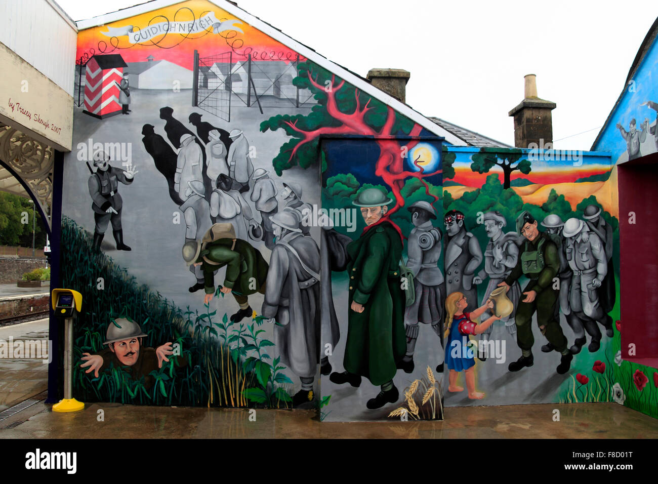 "The Long Goodbye" mural wall painting Invergordon Railway Station ...
