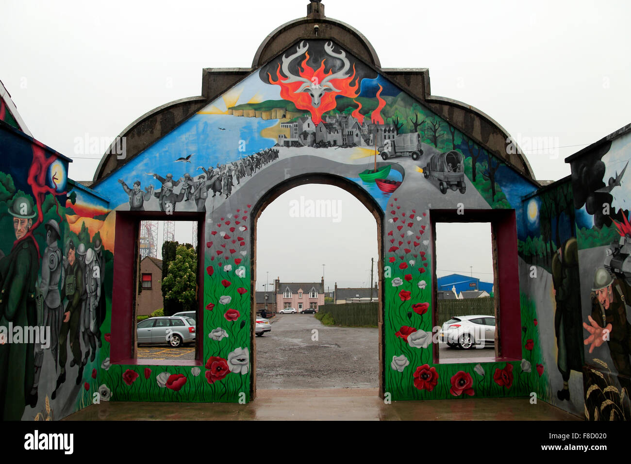 "The Long Goodbye" mural wall painting Invergordon Railway Station ...