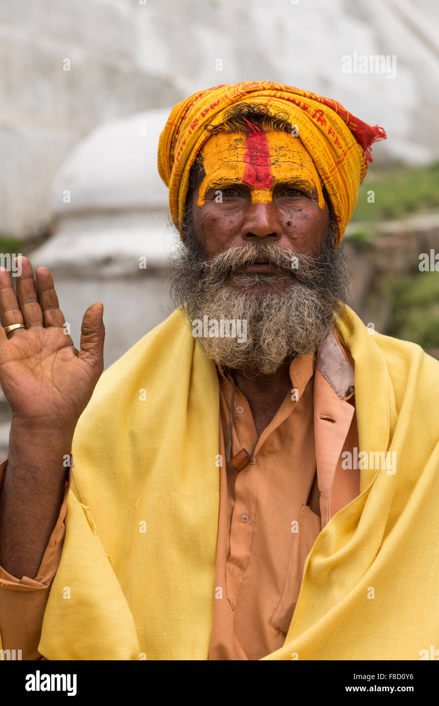 Portrait Sadhu - holy man, india Stock Photo - Alamy