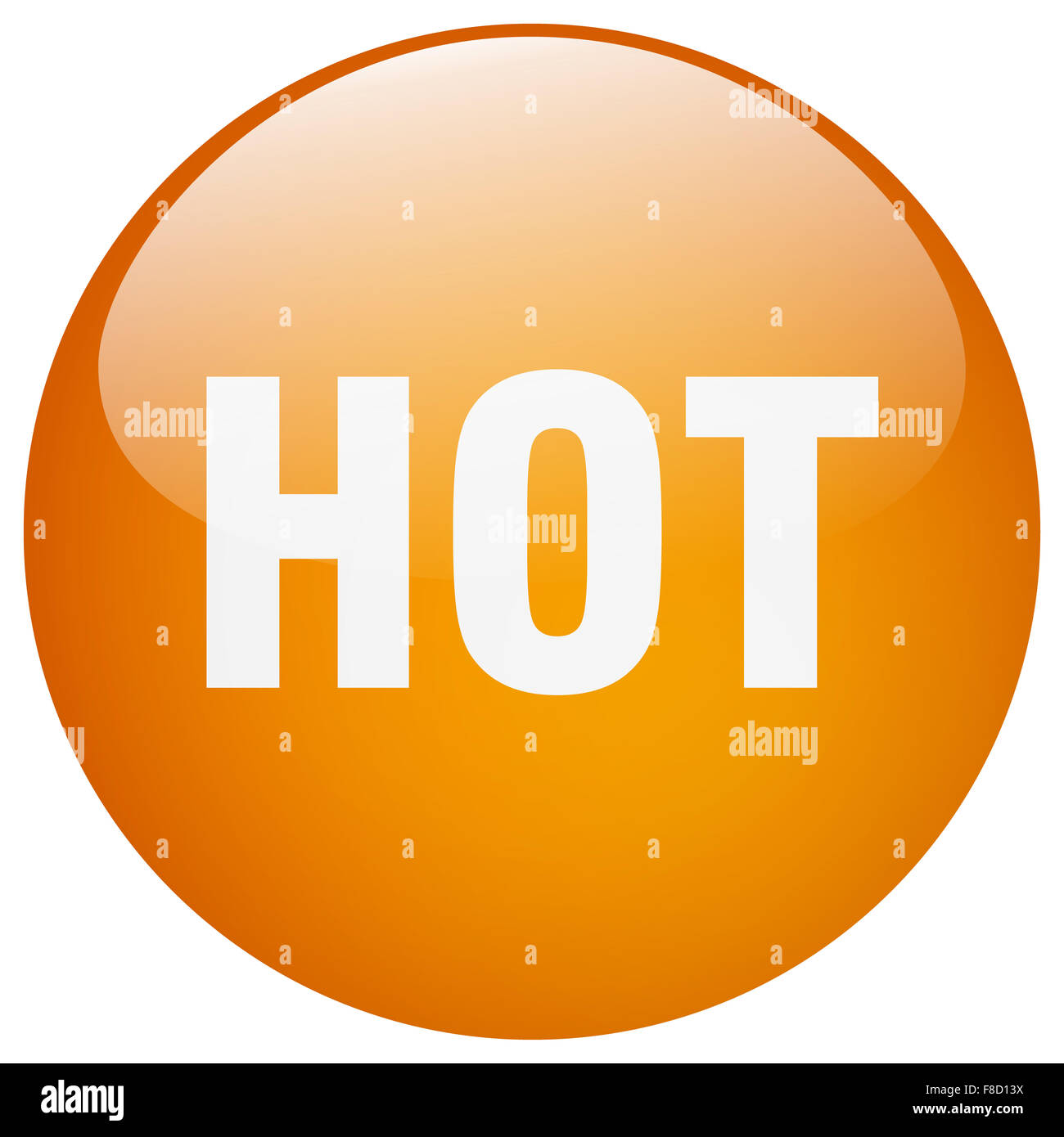 hot orange round gel isolated push button Stock Photo - Alamy