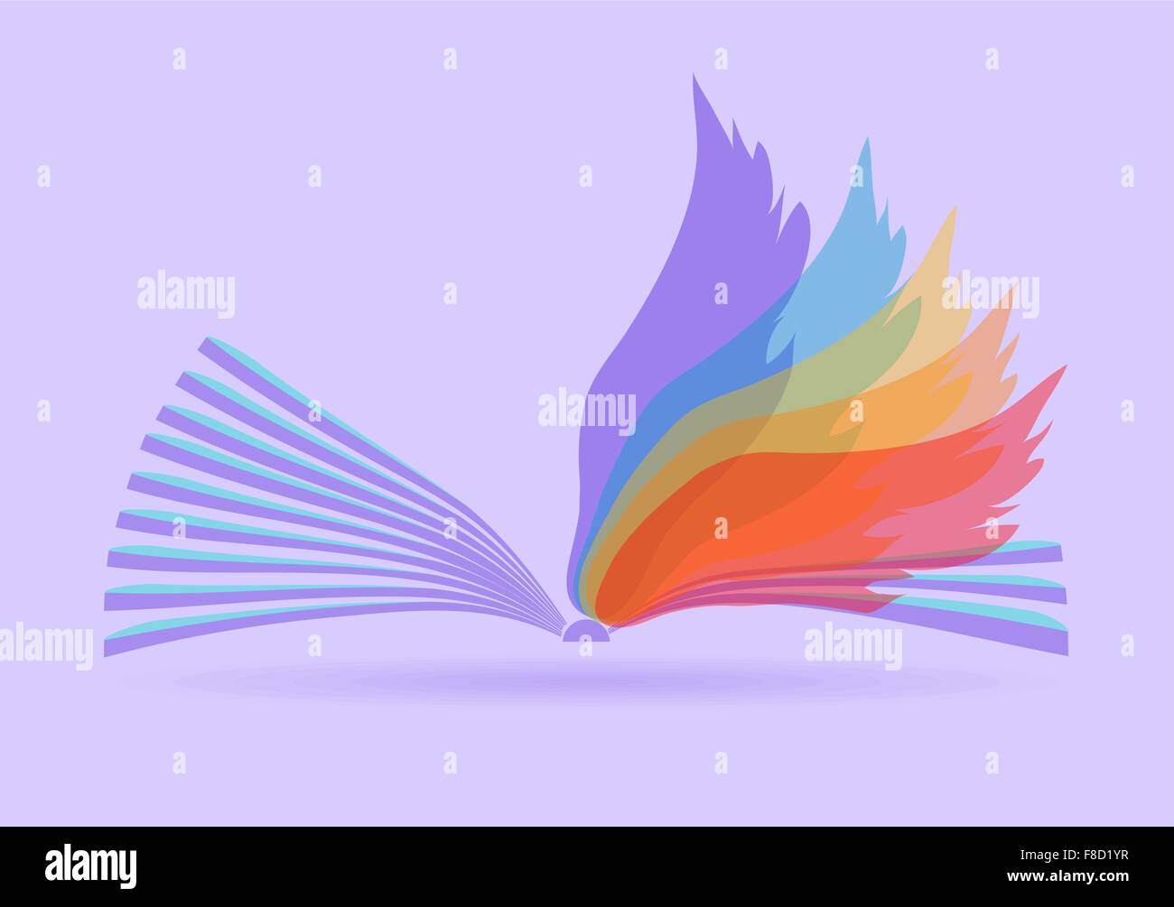 abstract opened book on violette background Stock Vector Image & Art ...