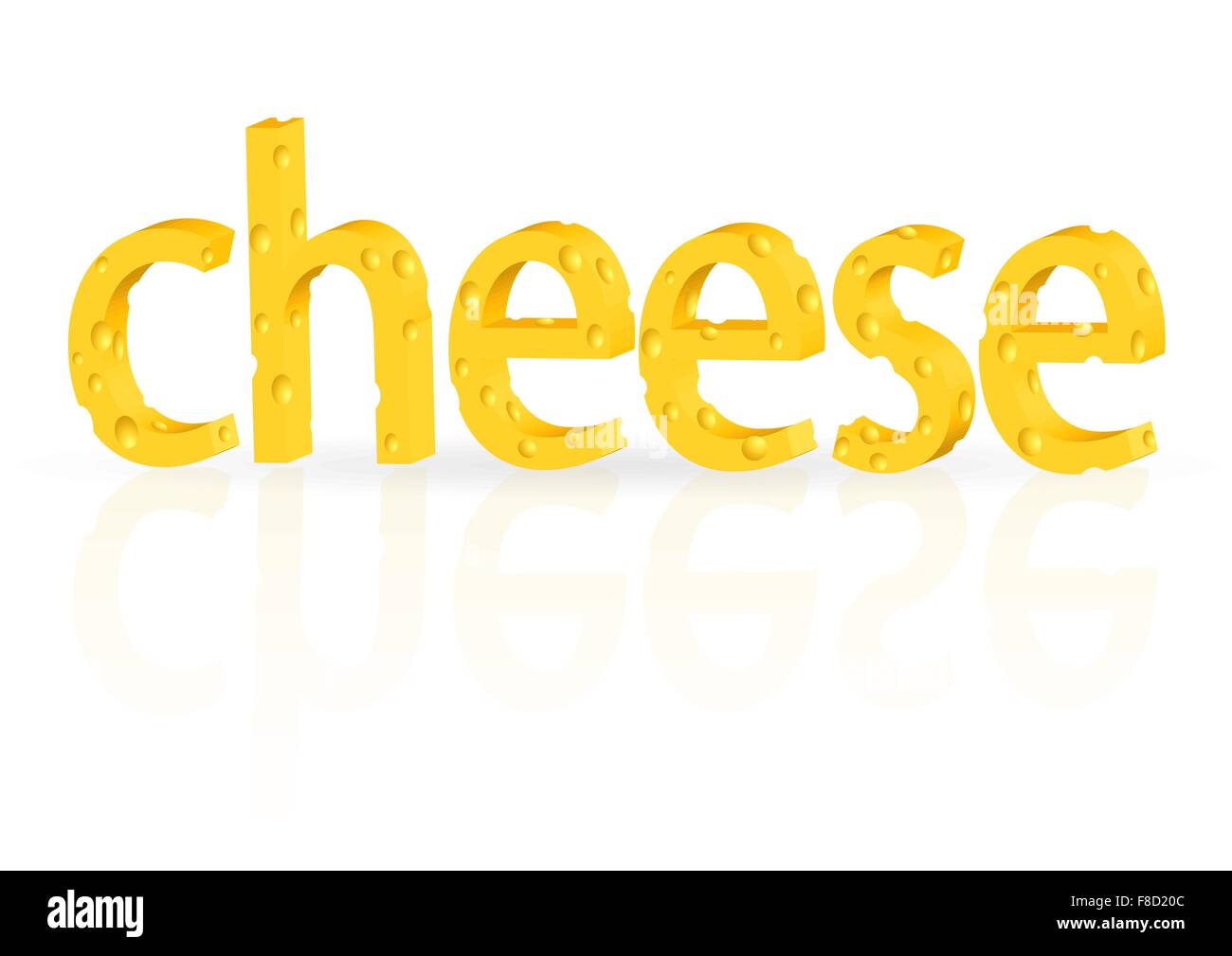 cheese text with shadow on white background Stock Vector Image & Art ...