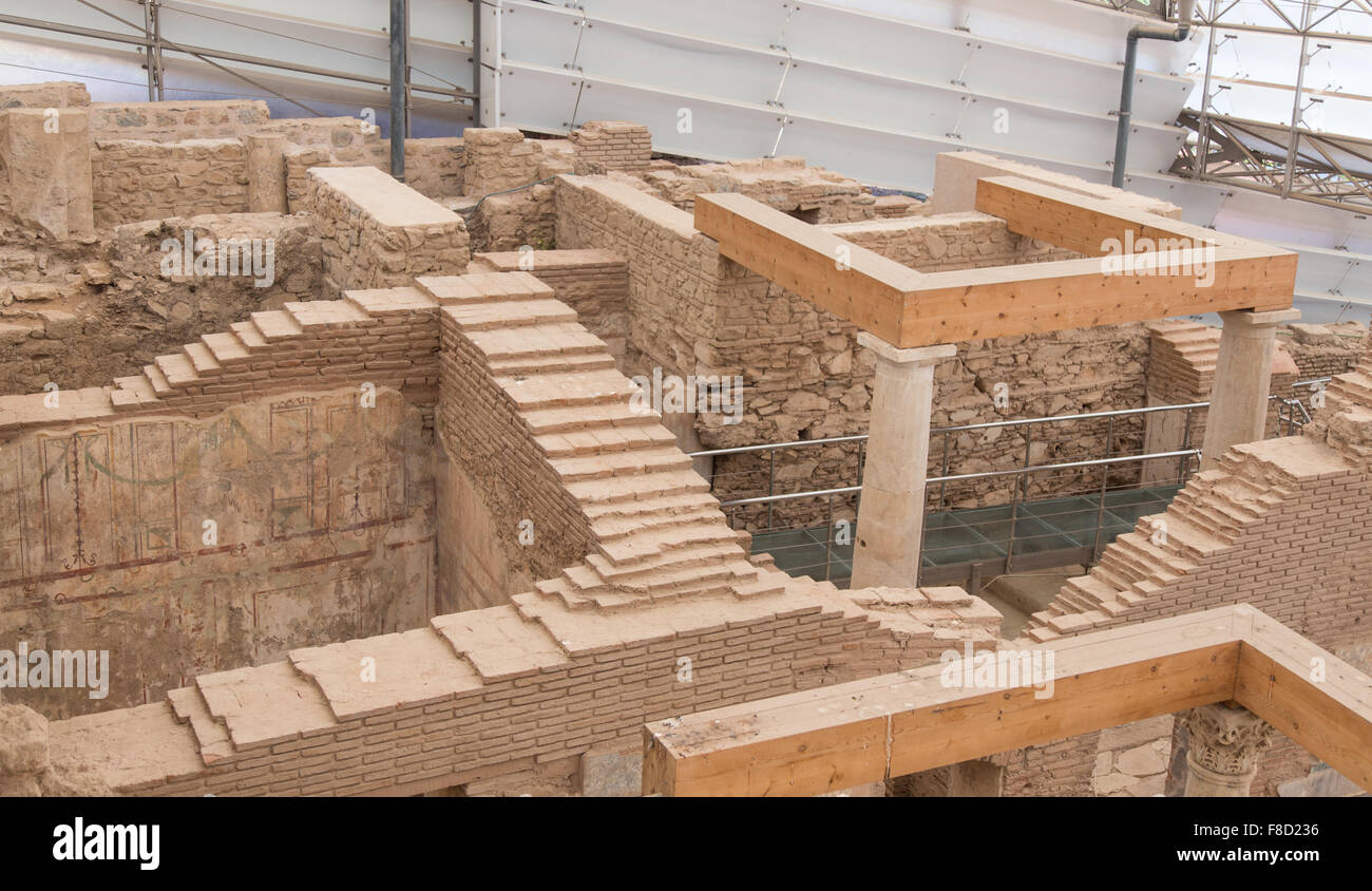 Terrace Houses in Ephesus Ancient City in Izmir, Turkey Stock Photo - Alamy