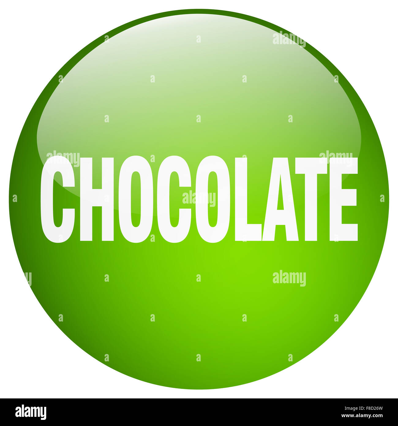 chocolate green round gel isolated push button Stock Photo - Alamy