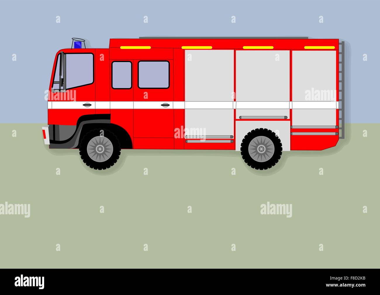 fire truck. red fire truck with white stripes Stock Vector Image & Art ...