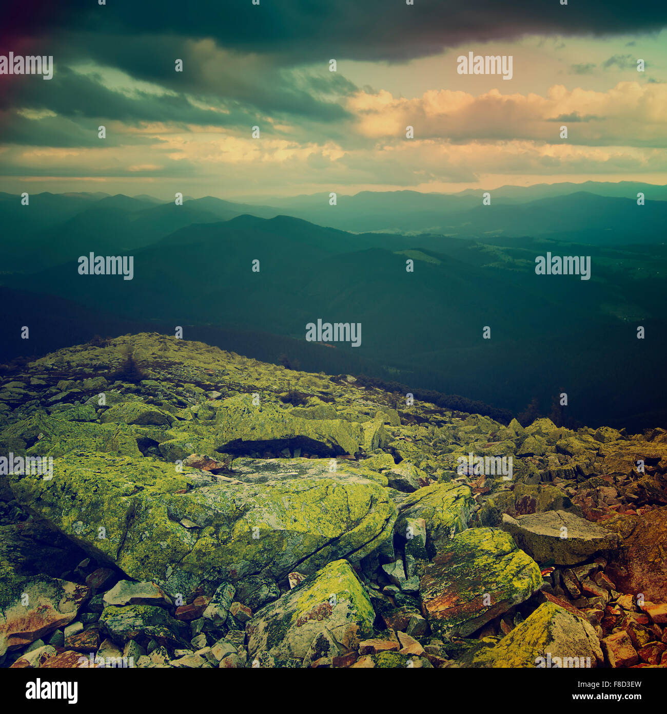 Carpathian mountain landscape Stock Photo - Alamy