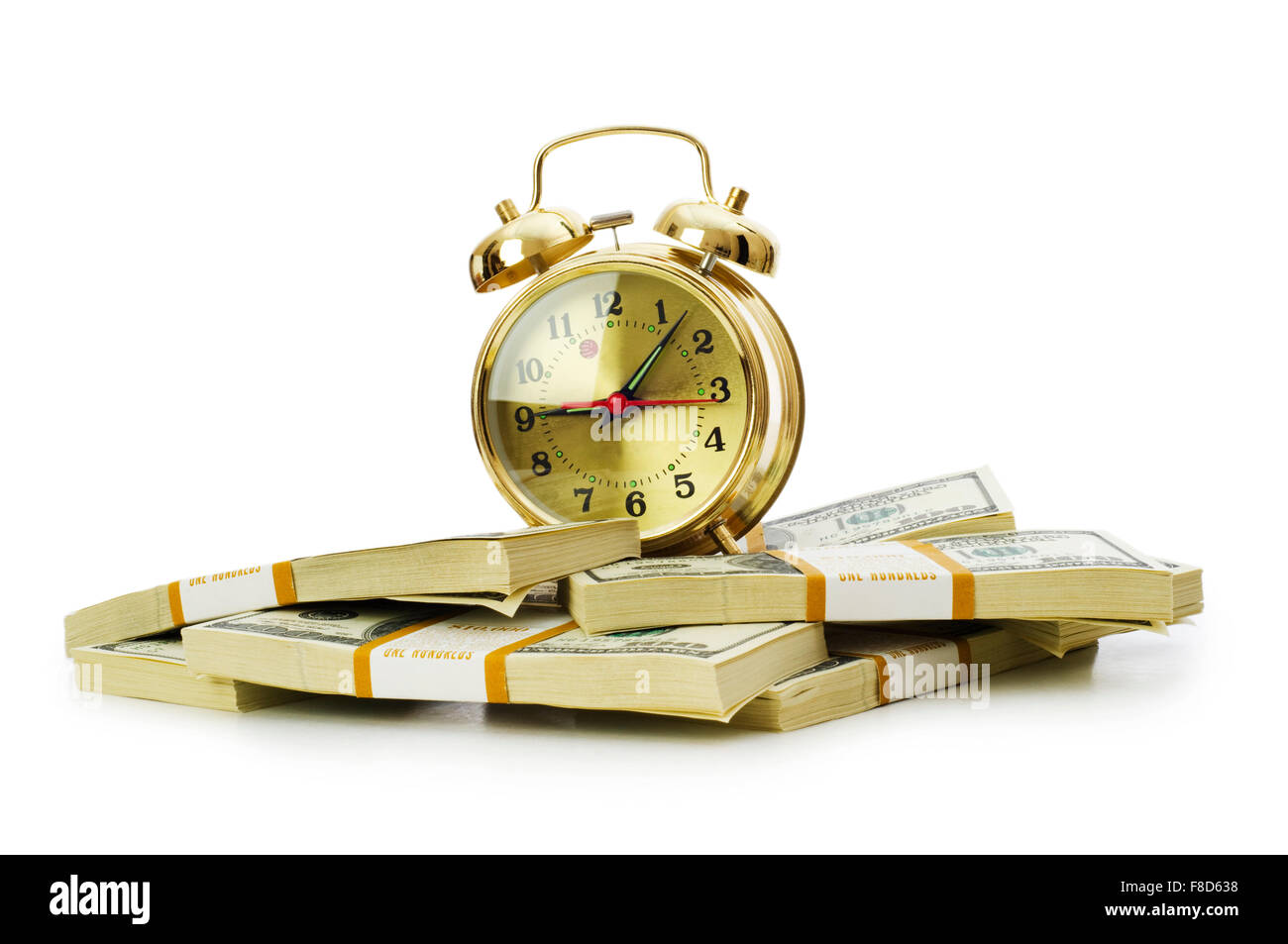 Time is money concept with dollars and clock Stock Photo - Alamy