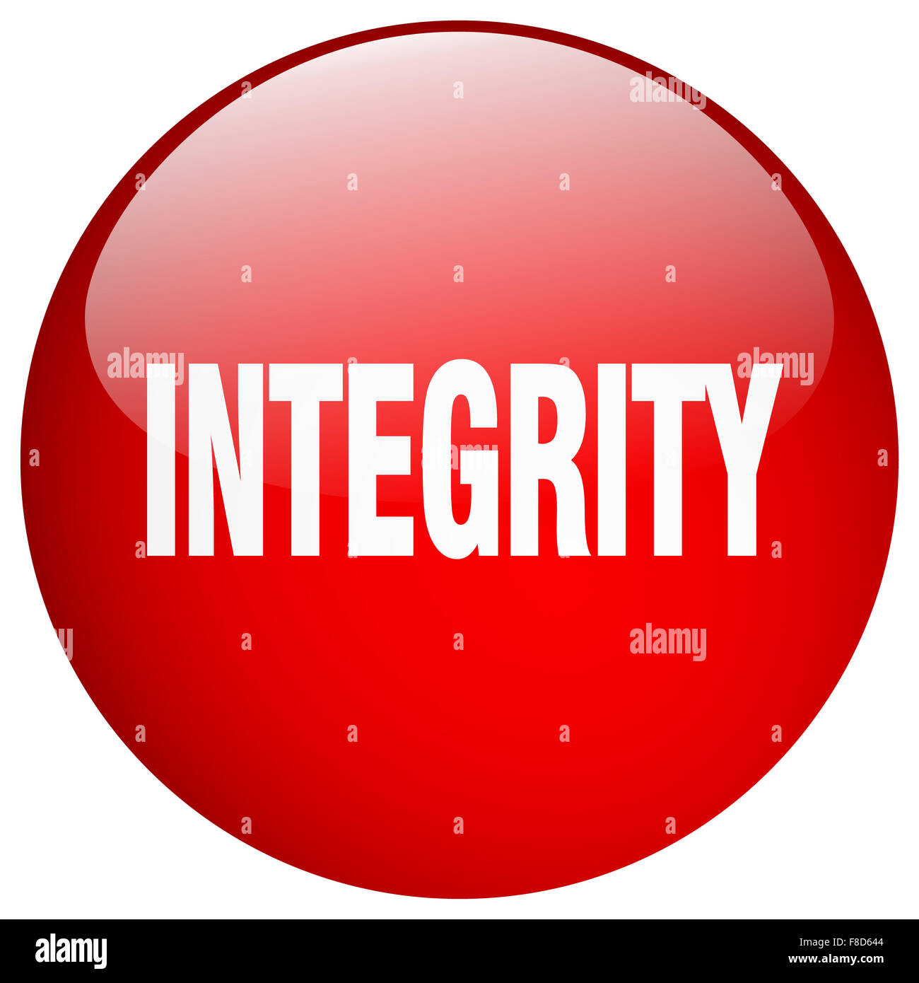 integrity red round gel isolated push button Stock Photo - Alamy