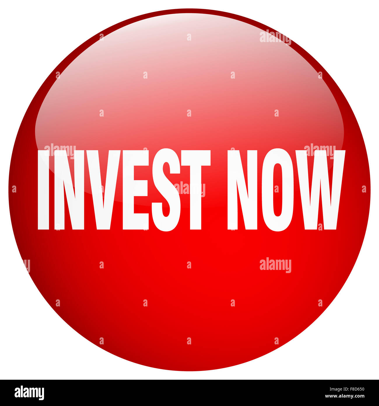 invest now red round gel isolated push button Stock Photo - Alamy