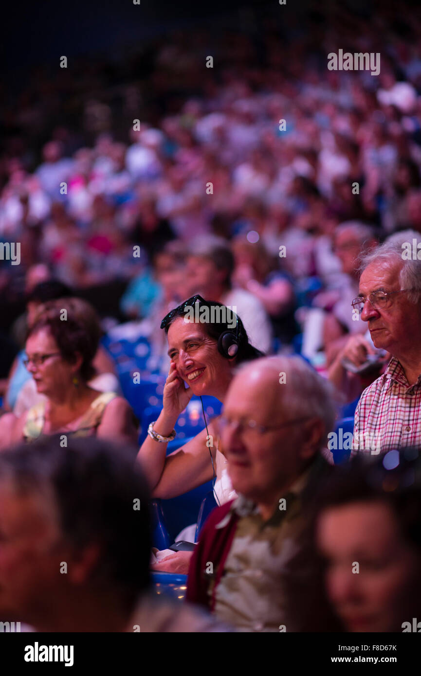 The audience at the National Eisteddfod of Wales , held near Meifod ...