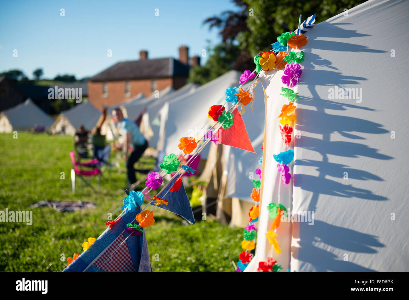 Glamping: Part of the campsite at The National Eisteddfod of Wales ...