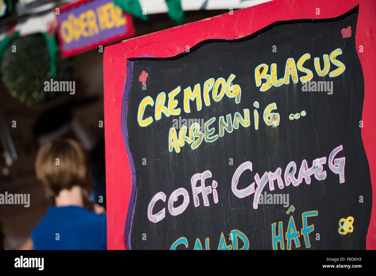 Welsh language signage for 'Crempog Blasus Arbennig - Lovely Special ...