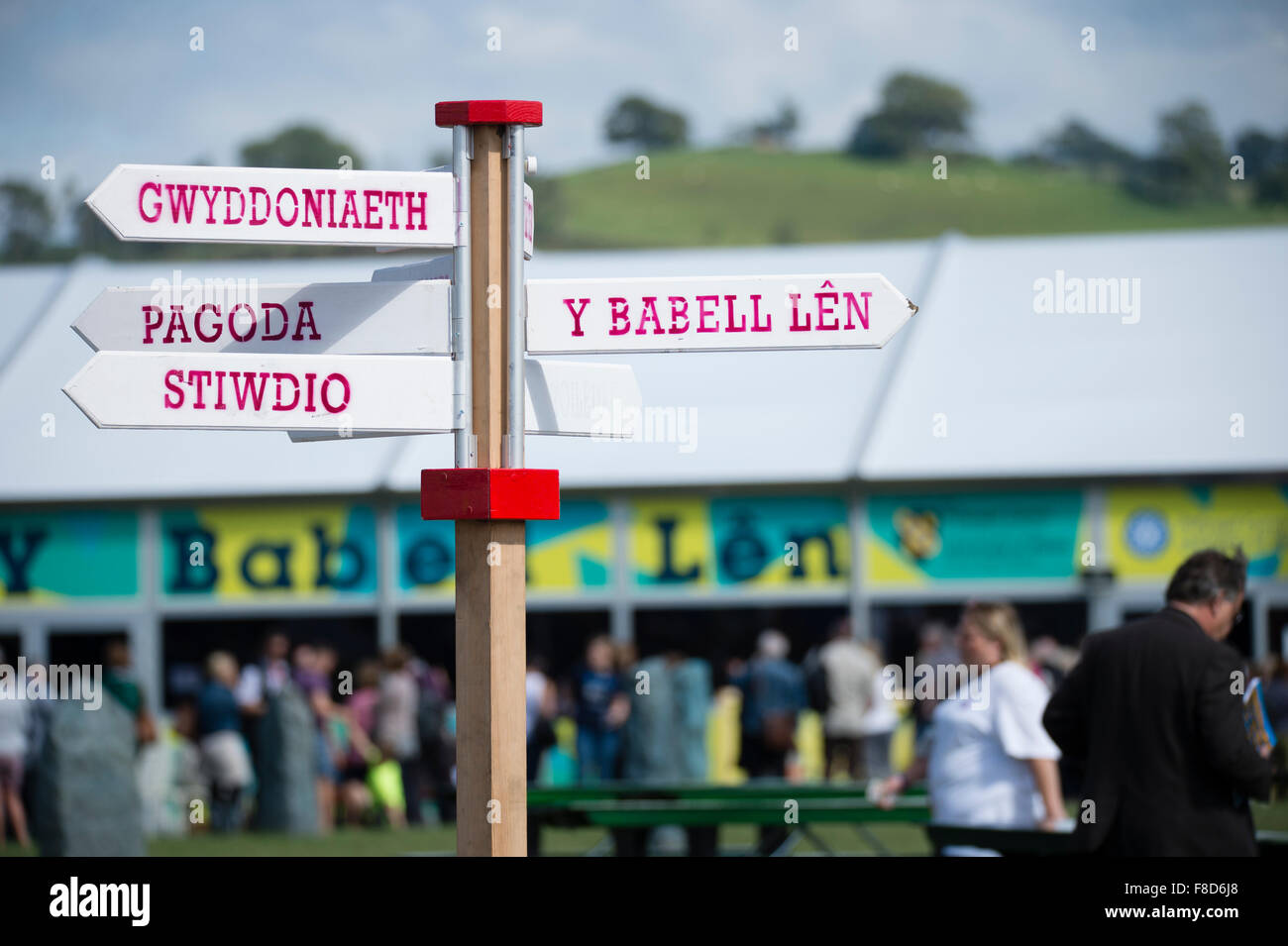 Welsh language signage at The National Eisteddfod of Wales , held near ...
