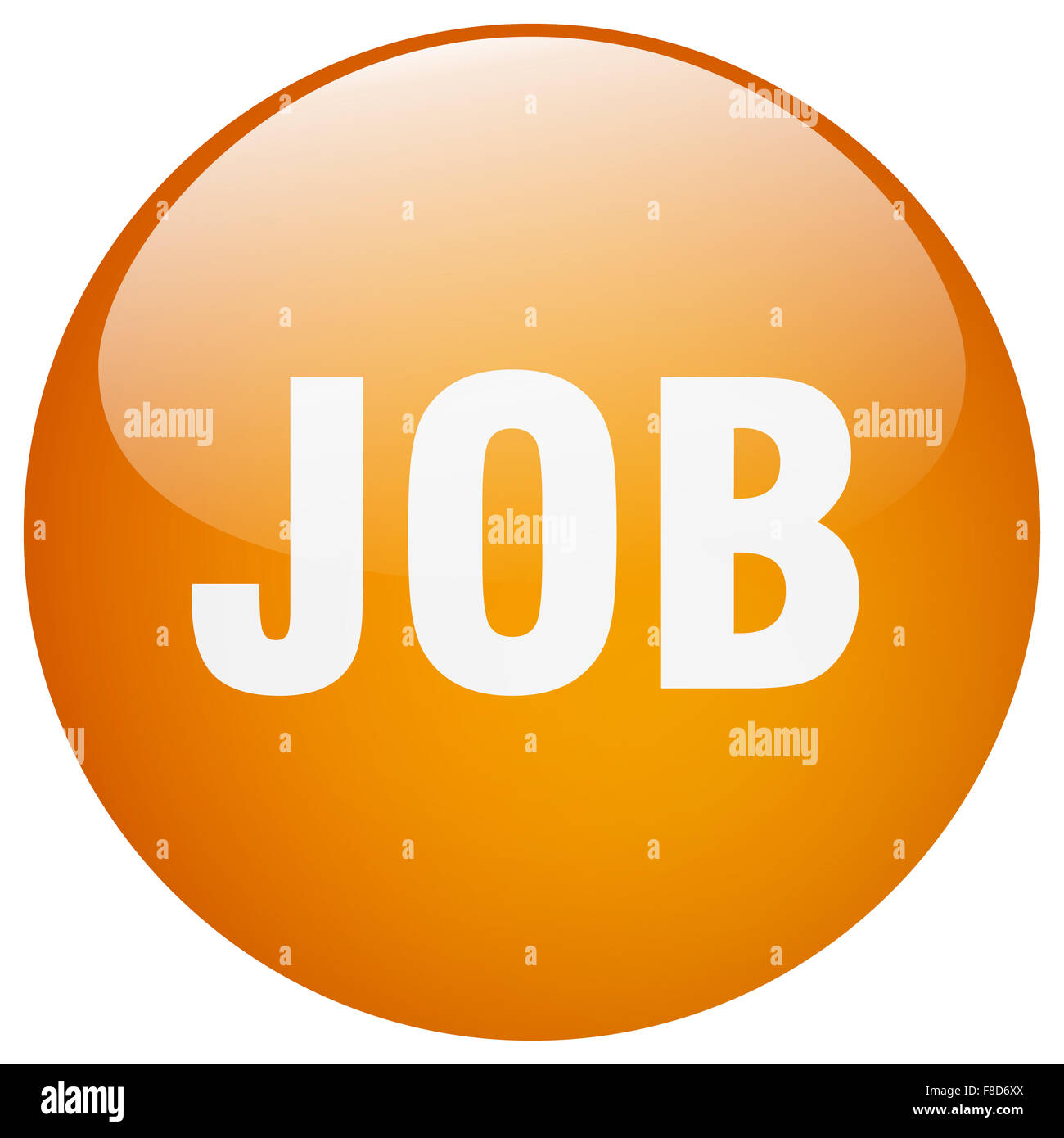 job orange round gel isolated push button Stock Photo - Alamy