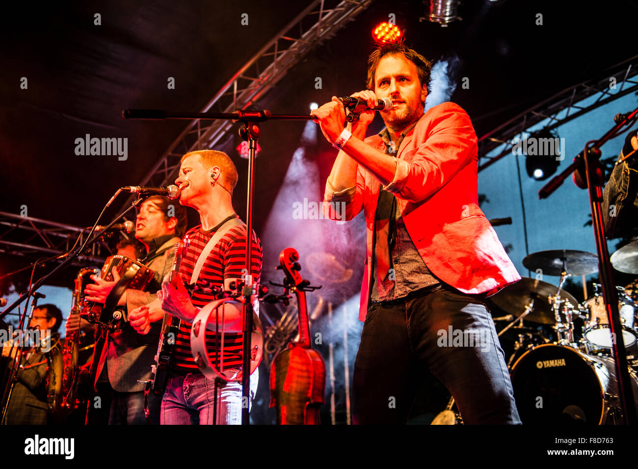Fusion group Bellowhead performing at the newly restored and re-opened ...
