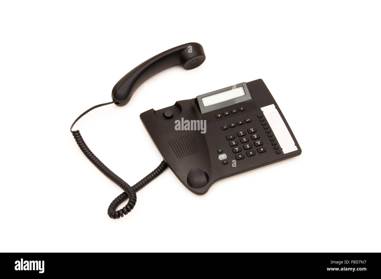 Office phone isolated on the white background Stock Photo - Alamy