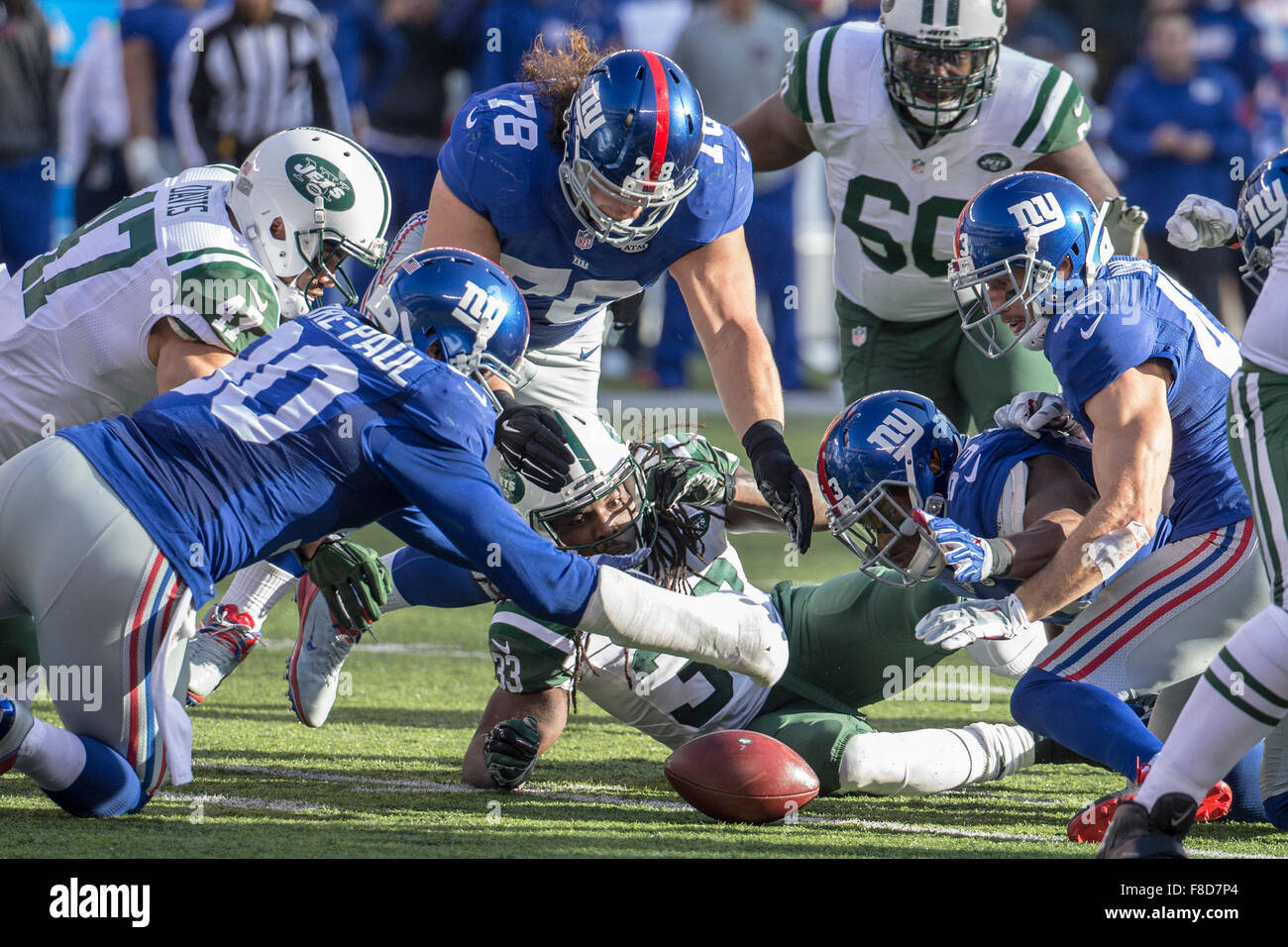 East Rutherford, New Jersey, USA. 6th Dec, 2015. New York Jets running ...