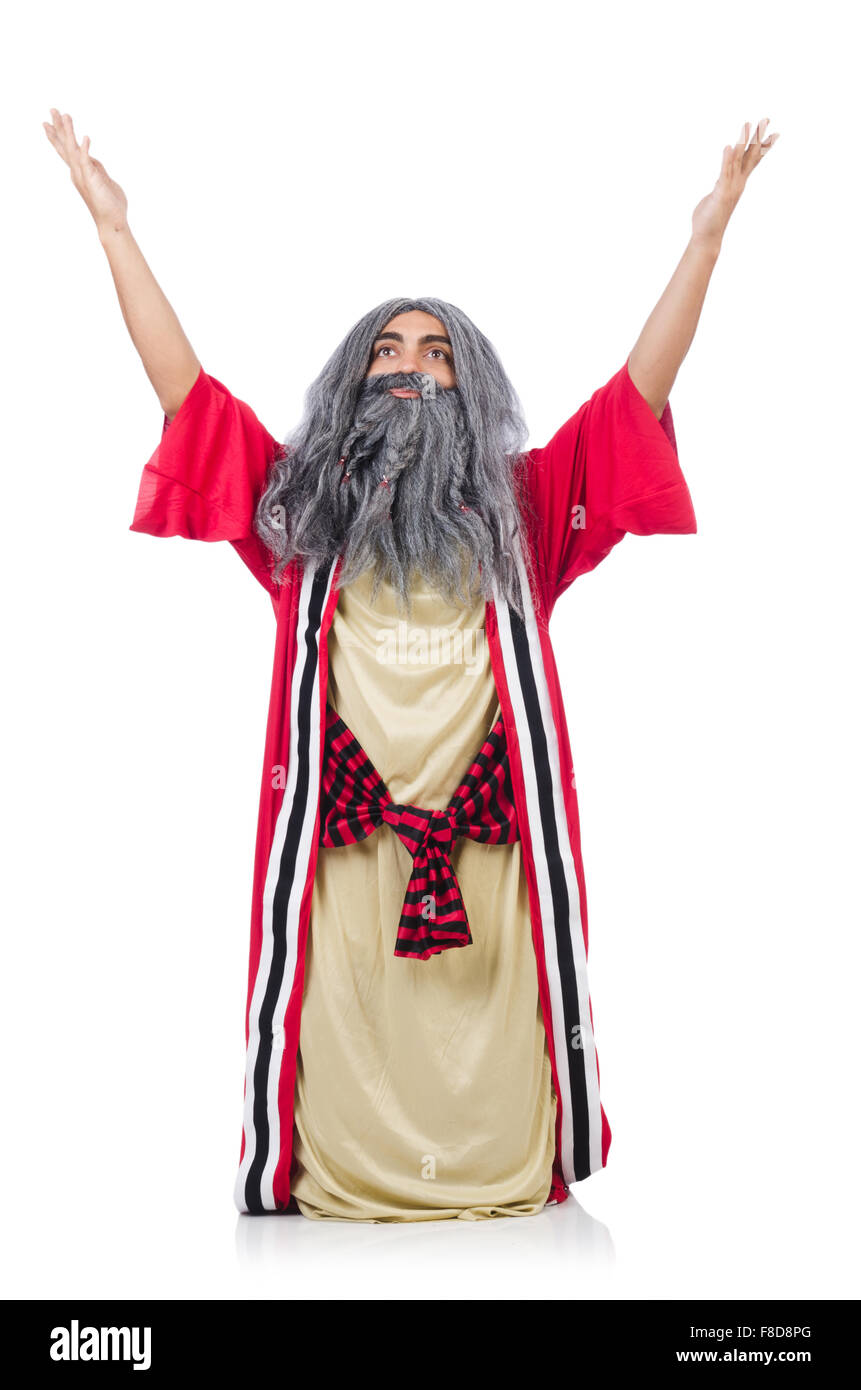Old wizard isolated on the white background Stock Photo - Alamy