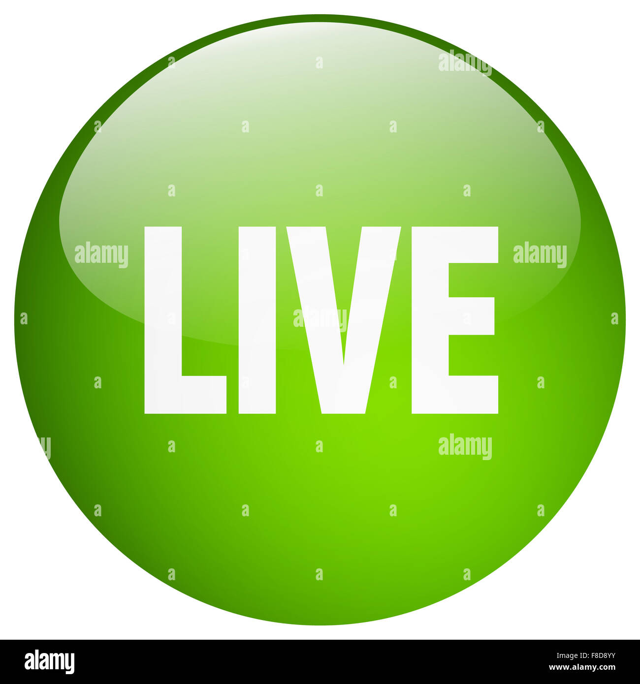 live green round gel isolated push button Stock Photo - Alamy