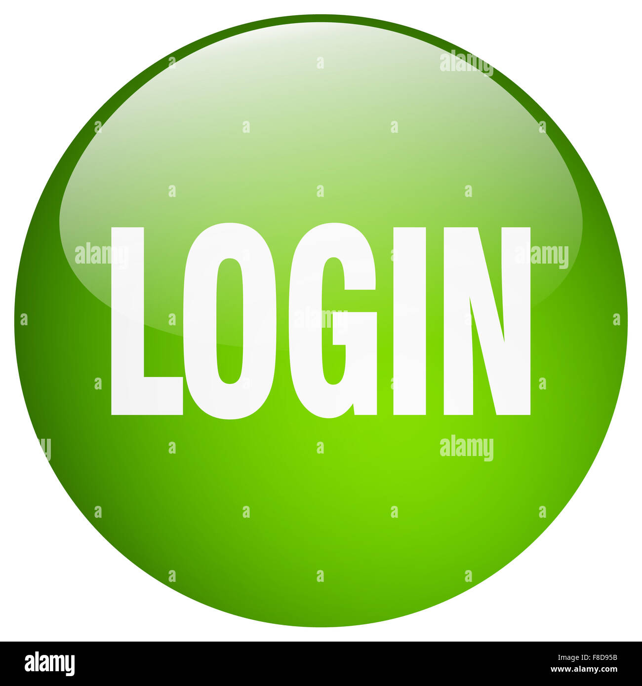 login green round gel isolated push button Stock Photo - Alamy