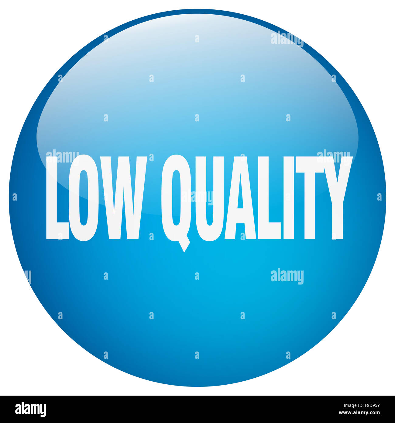 low quality blue round gel isolated push button Stock Photo - Alamy