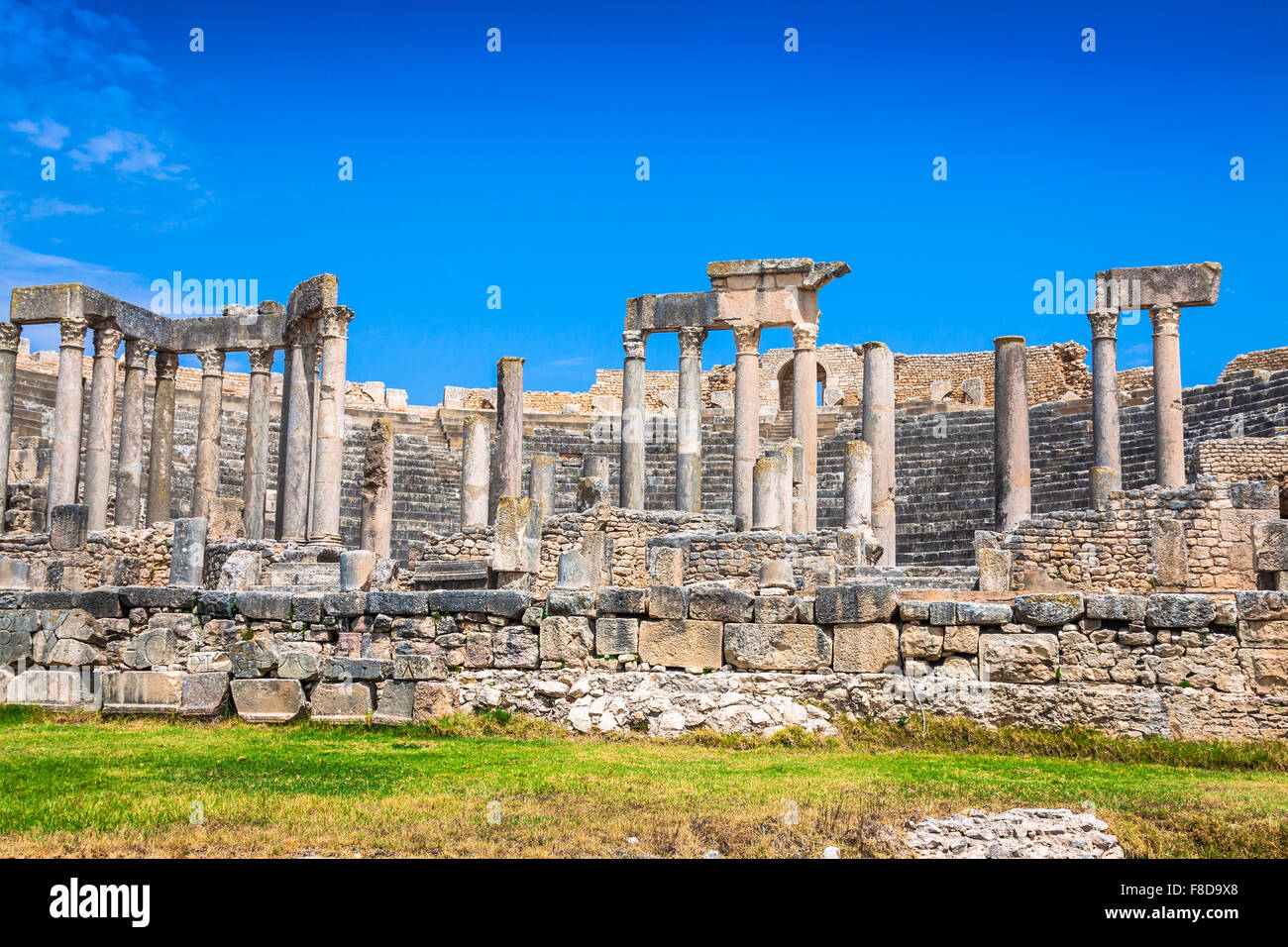 Ancient Roman city in Tunisia, Dougga Stock Photo - Alamy