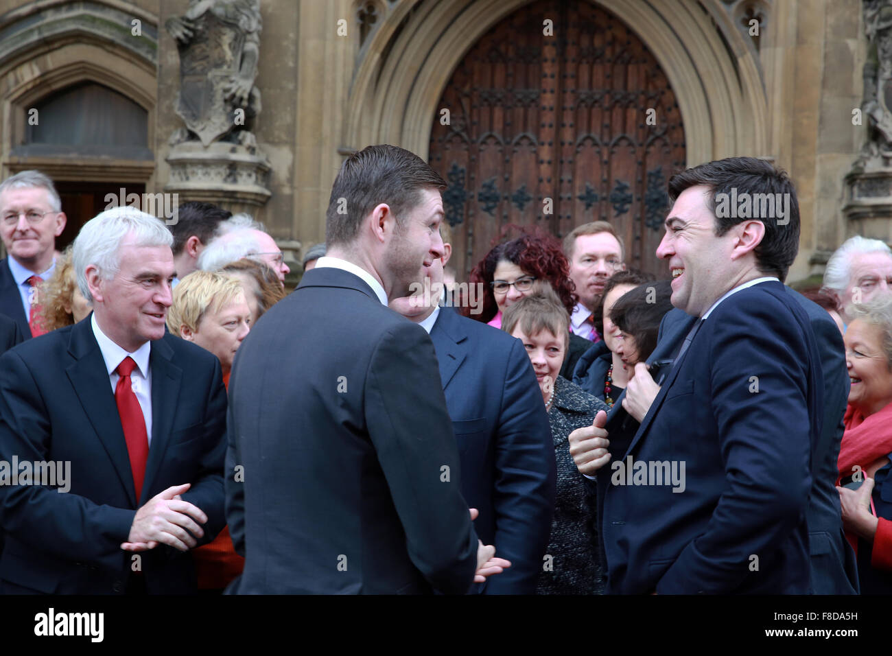 London, UK. 8th Dec, 2015. Andy Burnham, Shadow Home Secretary ...
